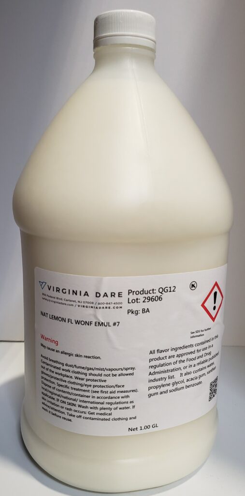VD Lemon Emulsion #7 QG12 Gal – Dingman's Dairy